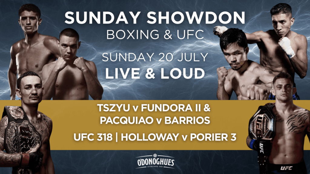 SUNDAY SHOWDOWN - O'Donoghues | Pub & Local Eatery