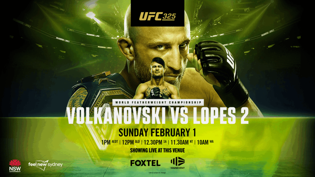 UFC 325 - O'Donoghues | Pub & Local Eatery